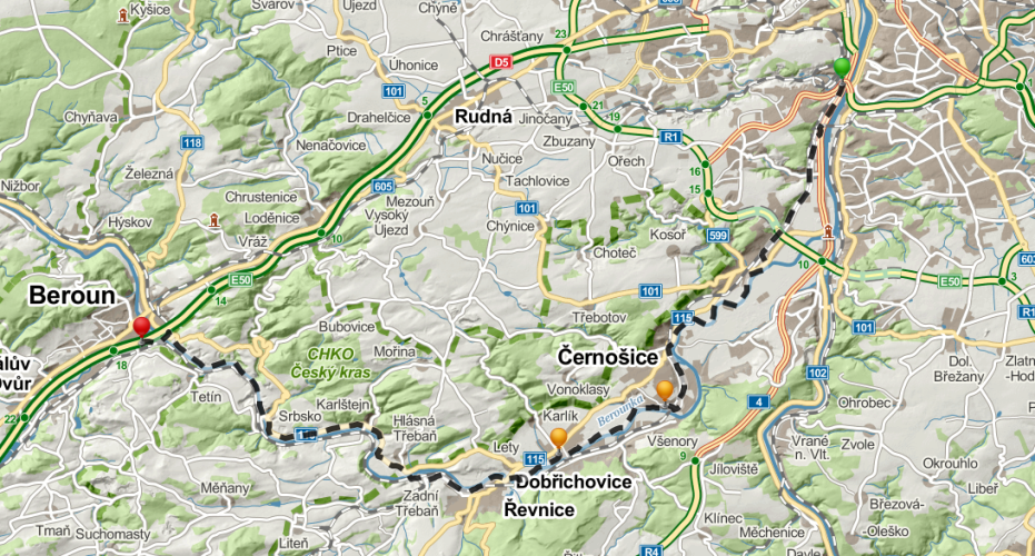 Cyklovýlet podél Berounky